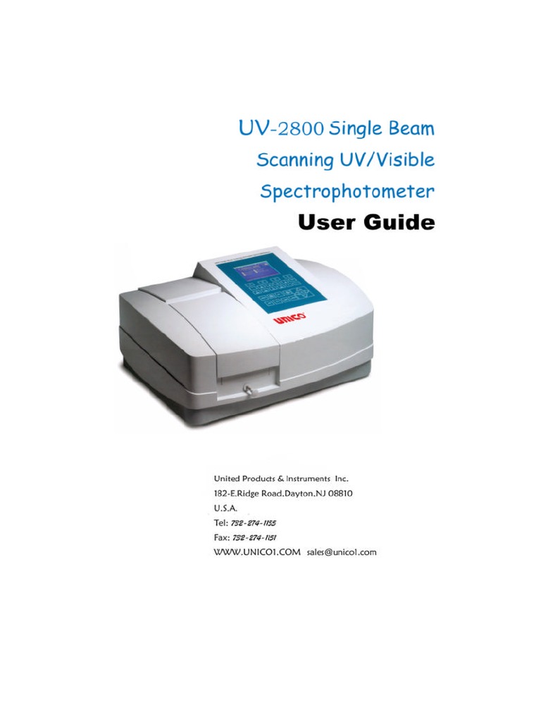 2800 Manual Unico | Download Free PDF | Optics | Electromagnetic Radiation