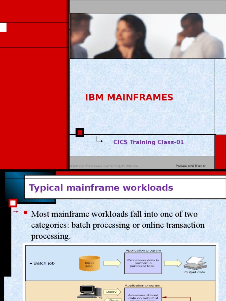 Cics Training Class 01 | PDF | Mainframe Computer | Areas Of Computer ...