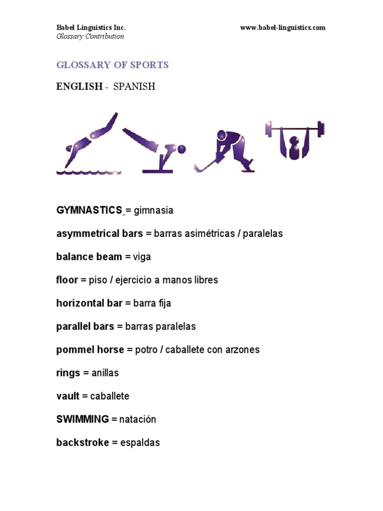 Glossary Sports | PDF