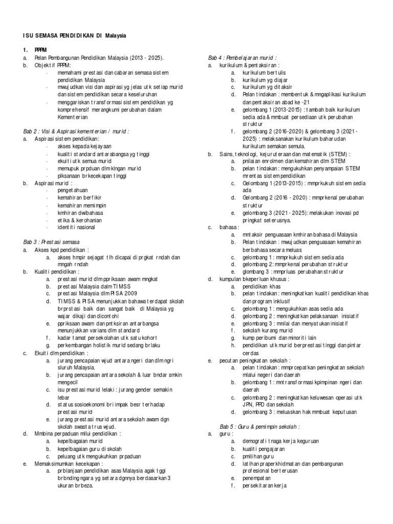 Isu Semasa Di Malaysia | PDF