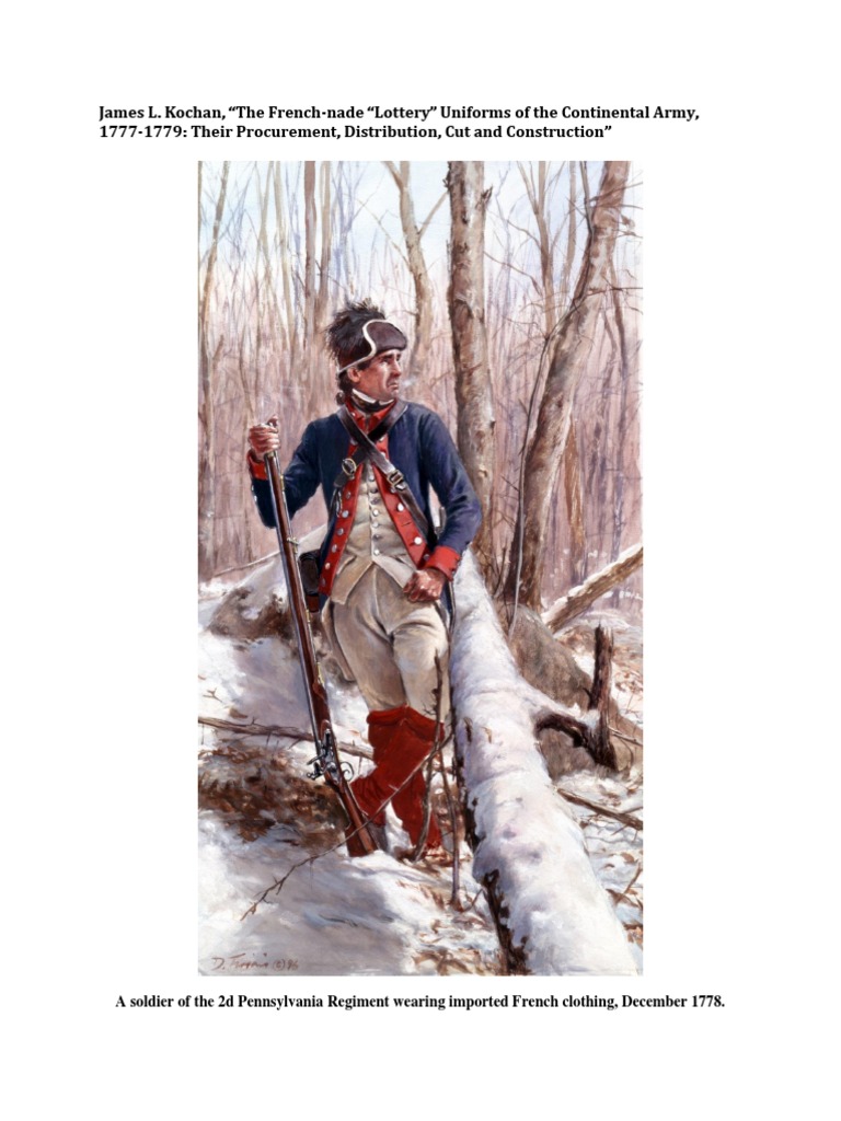 James L. Kochan, "The French-Made "Lottery" Uniforms of The Continental ...