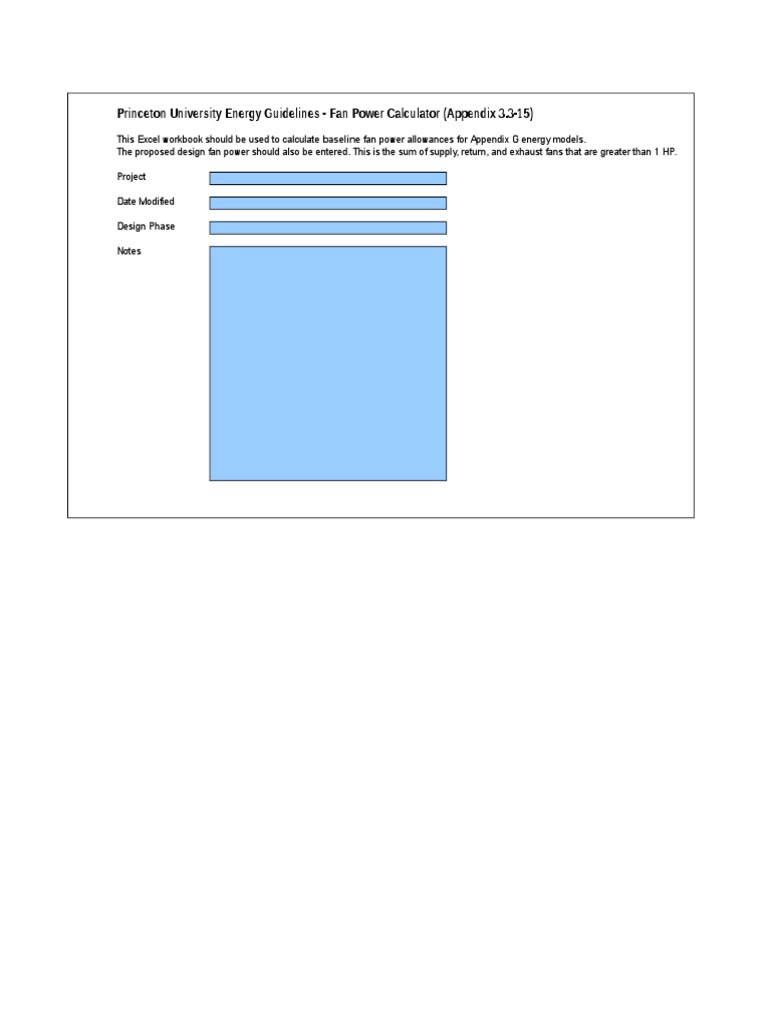 Fan Power Calculator | Download Free PDF | Mechanical Fan | Engines