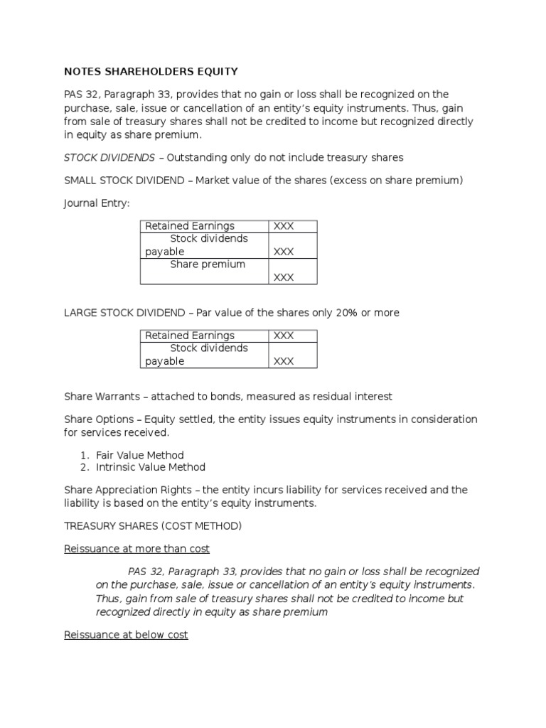 Shareholders Equity and Stock Dividends | PDF