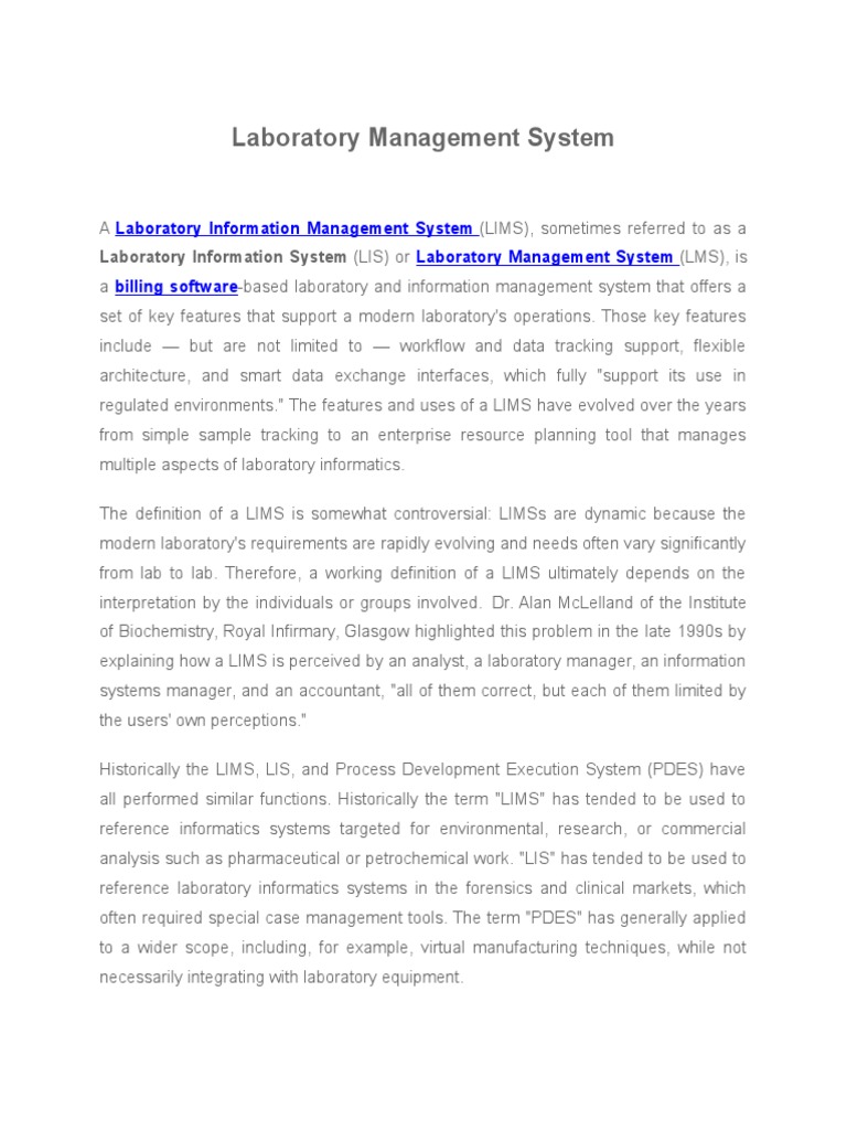 Laboratory Management System | PDF