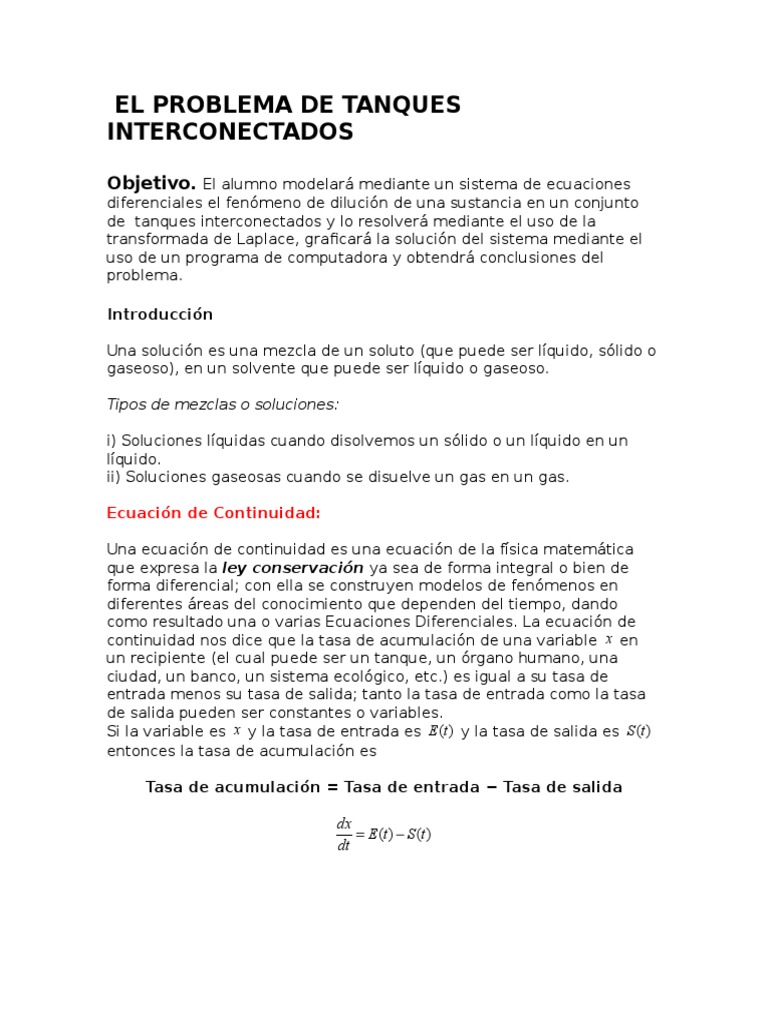 Tanques Interconectados | PDF