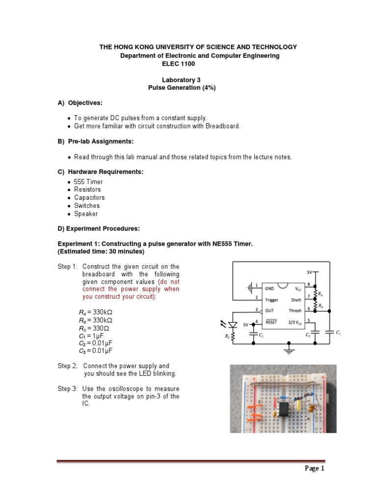 ELEC1100 Laboratory 03 | PDF | Electrical Engineering | Electromagnetism