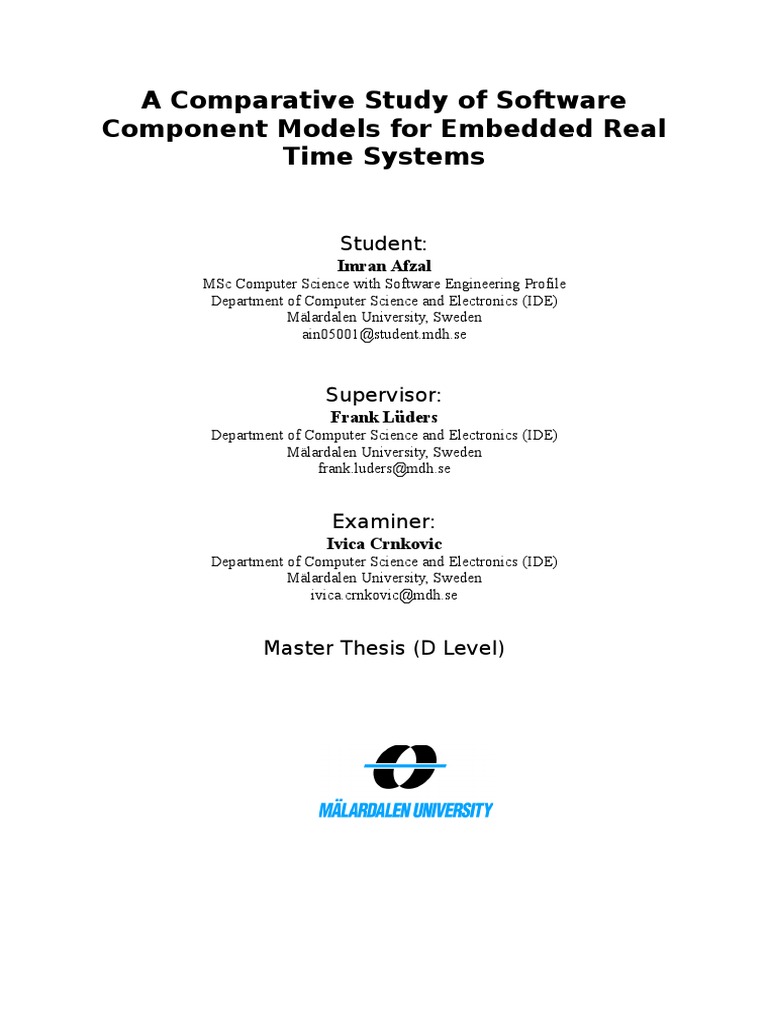 Embedded System Document PDF Component Object Model Component