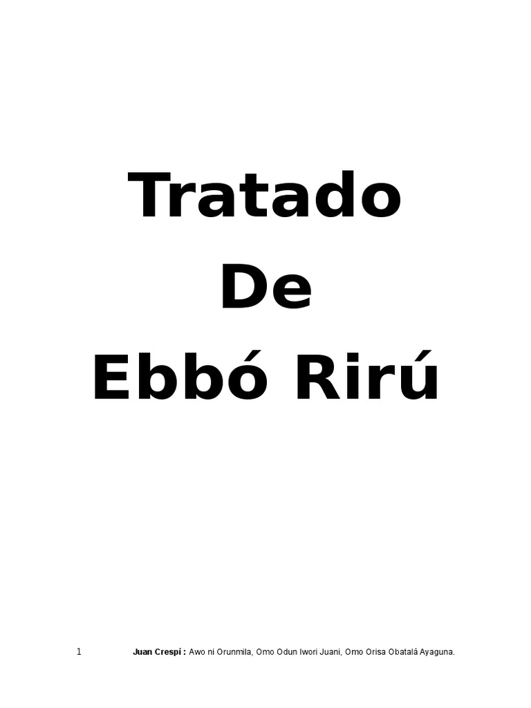 Ebo Riru | PDF | Pollo | Religión y creencia