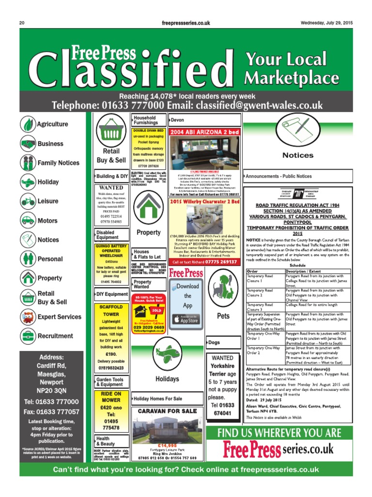 Classified: Your Local Marketplace | PDF | Newspapers | Advertising