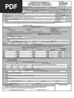 Bir Form No. 2305 Certificate of Update of Exemption and Employers and ...