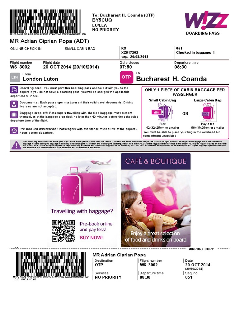 Bucharest H. Coanda: MR Adrian Ciprian Popa (ADT) | PDF | Travel