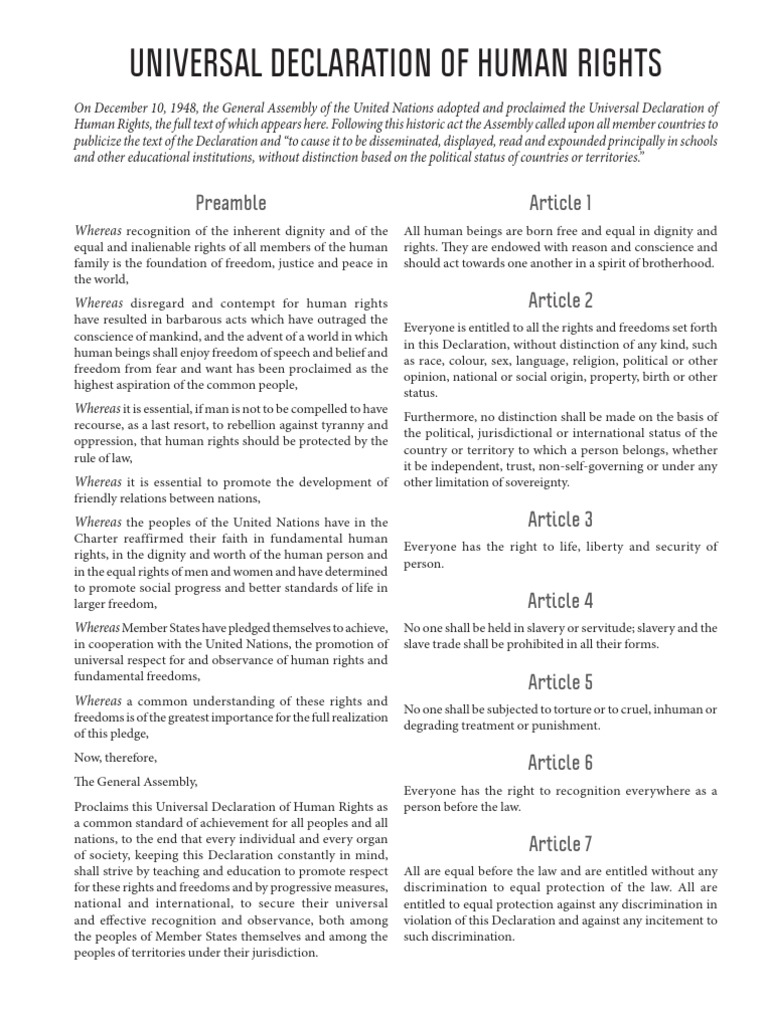 Universal Declaration of Human Rights | PDF | Human Rights | United Nations