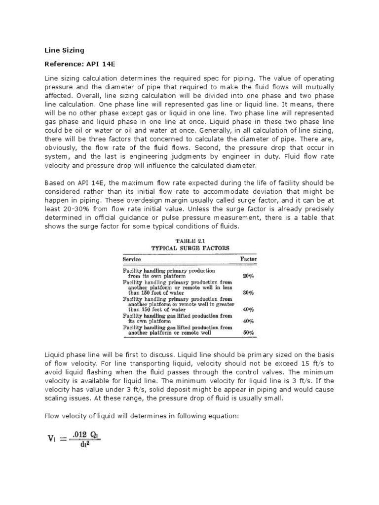 A Comprehensive Guide to Line Sizing Calculations for One Phase and Two ...