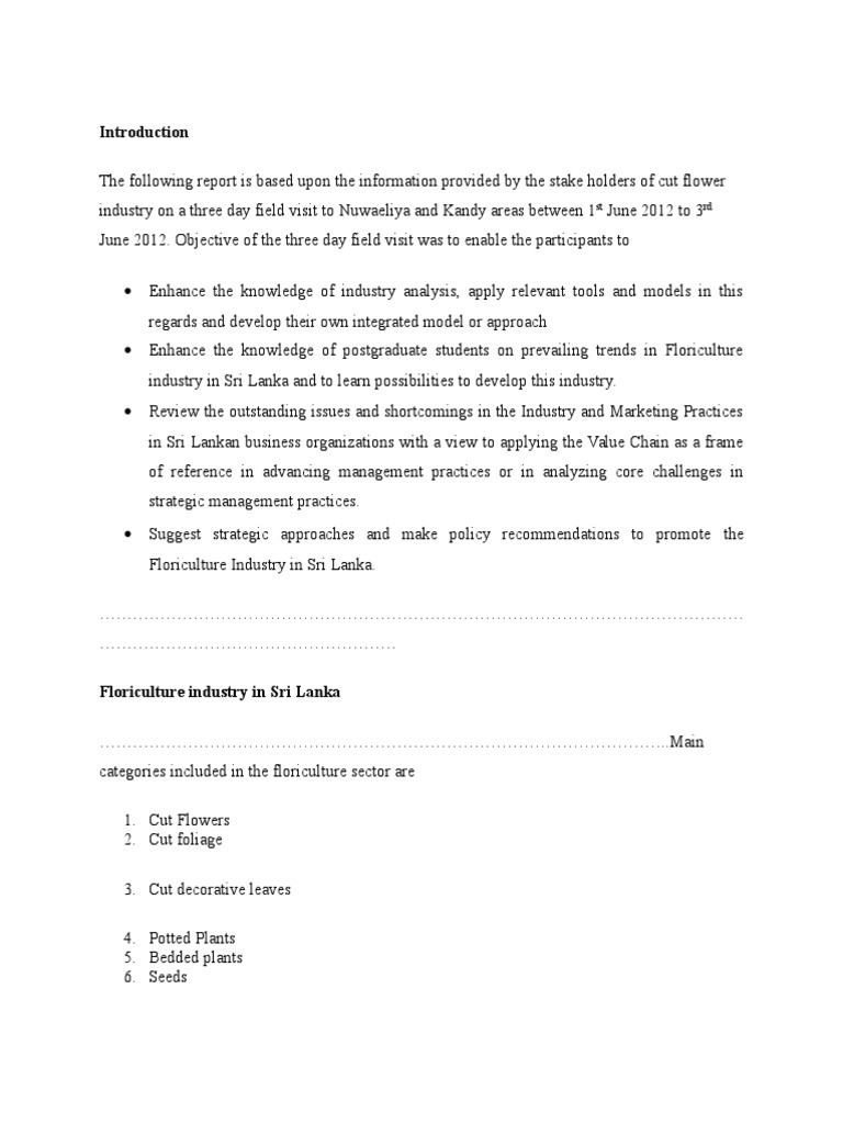Cut Flower Value Chain | Download Free PDF | Value Chain | Greenhouse