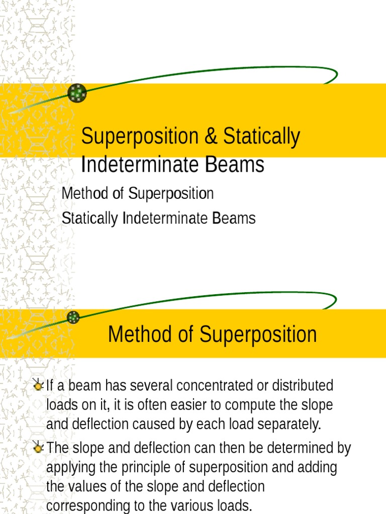 Superposition & Indeterminate Beams | PDF | Beam (Structure) | Chemical ...