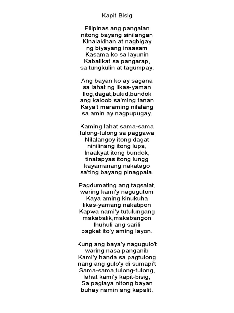 Kapit Bisig | PDF