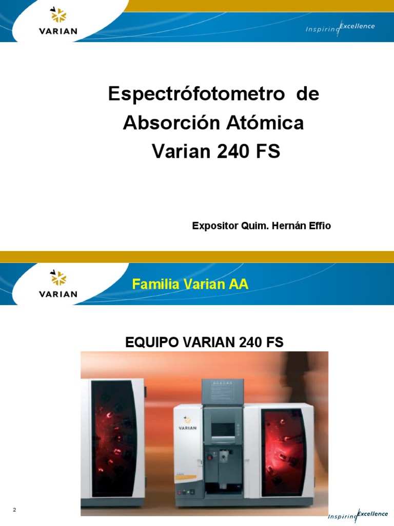 Aa Varian 240 Fs | PDF | Espectroscopía de absorción atómica ...