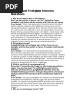 51 Firefighter Interview Questions | PDF | Firefighter | Question