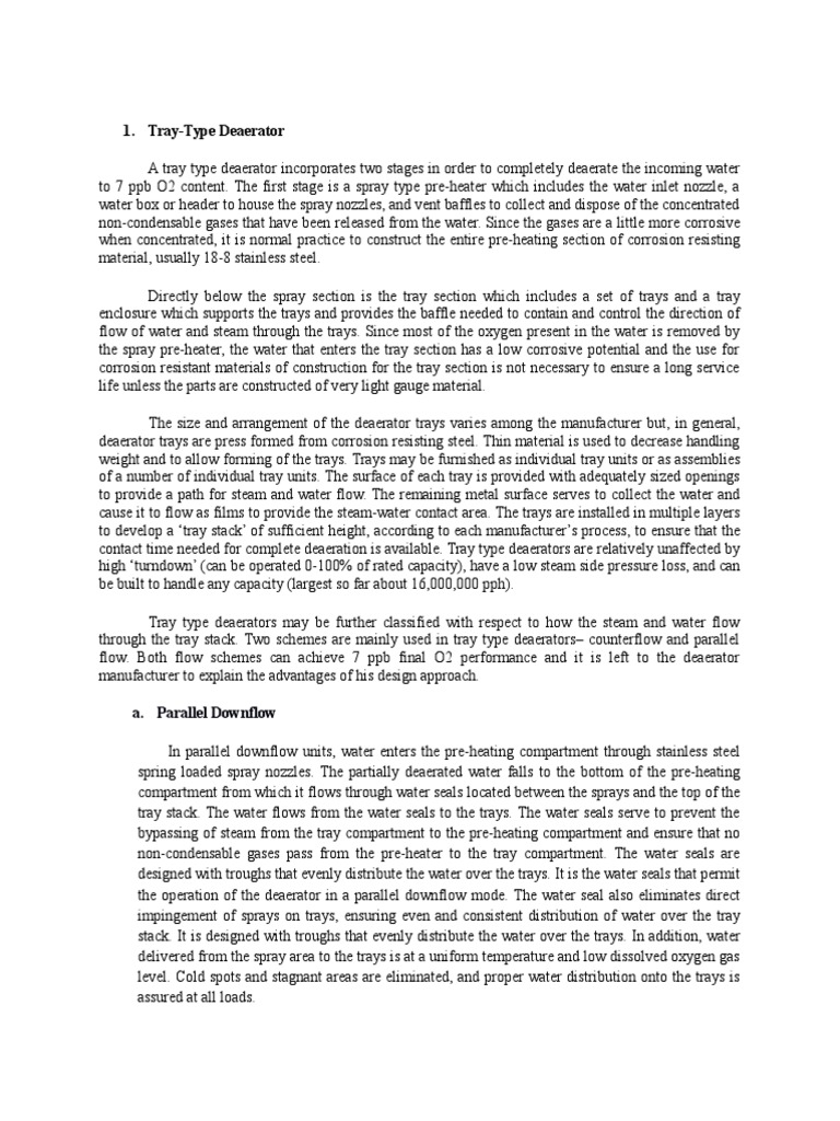 Deaerator Types | PDF | Phases Of Matter | Industries