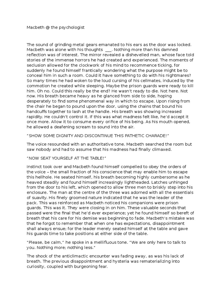 Macbeth Creative Response | PDF | Macbeth