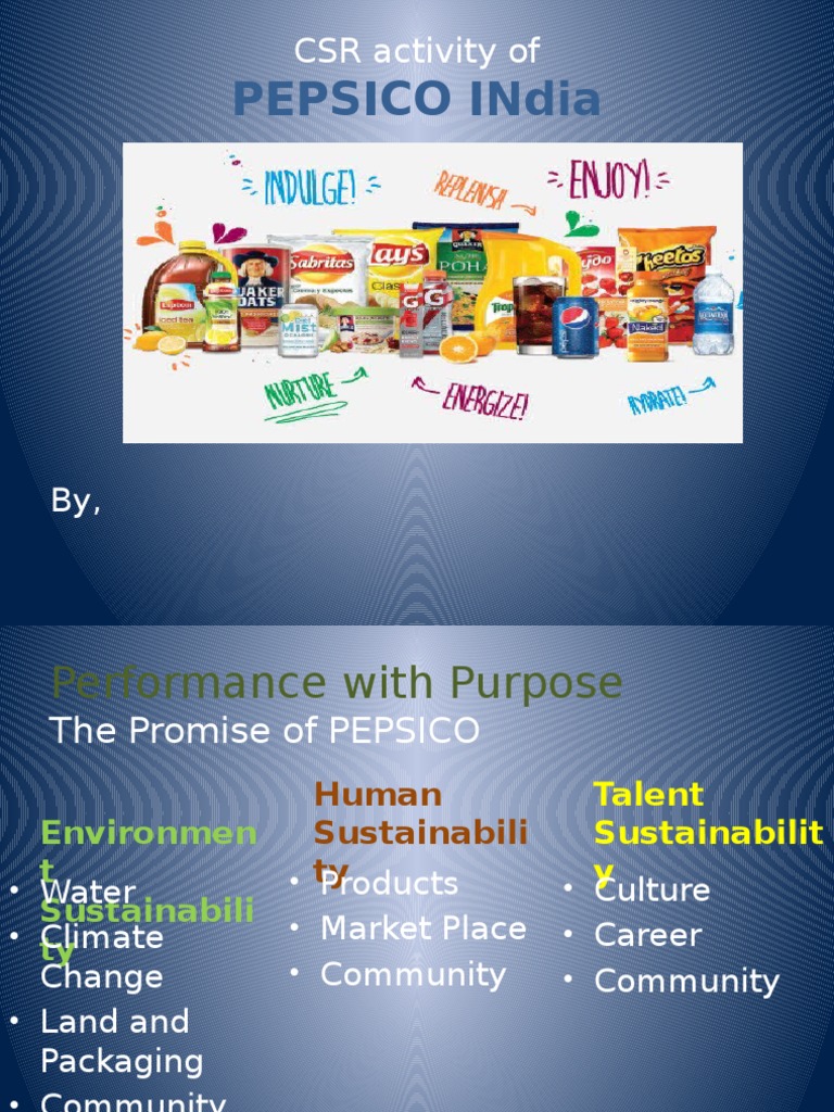 Pepsico India CSR Activity | Pepsi Co | Sustainability