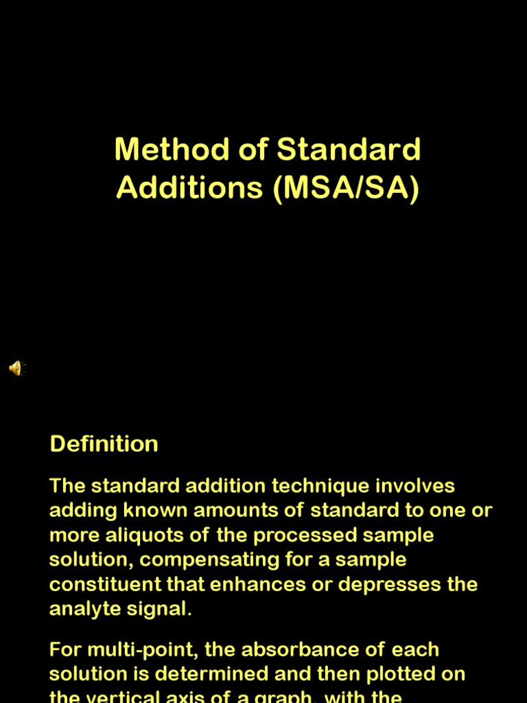 10 Method Standard Addition Calib | PDF