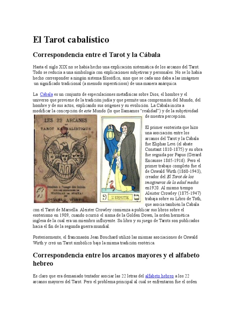 El Tarot Cabalístico | PDF | Kábala | Tarot