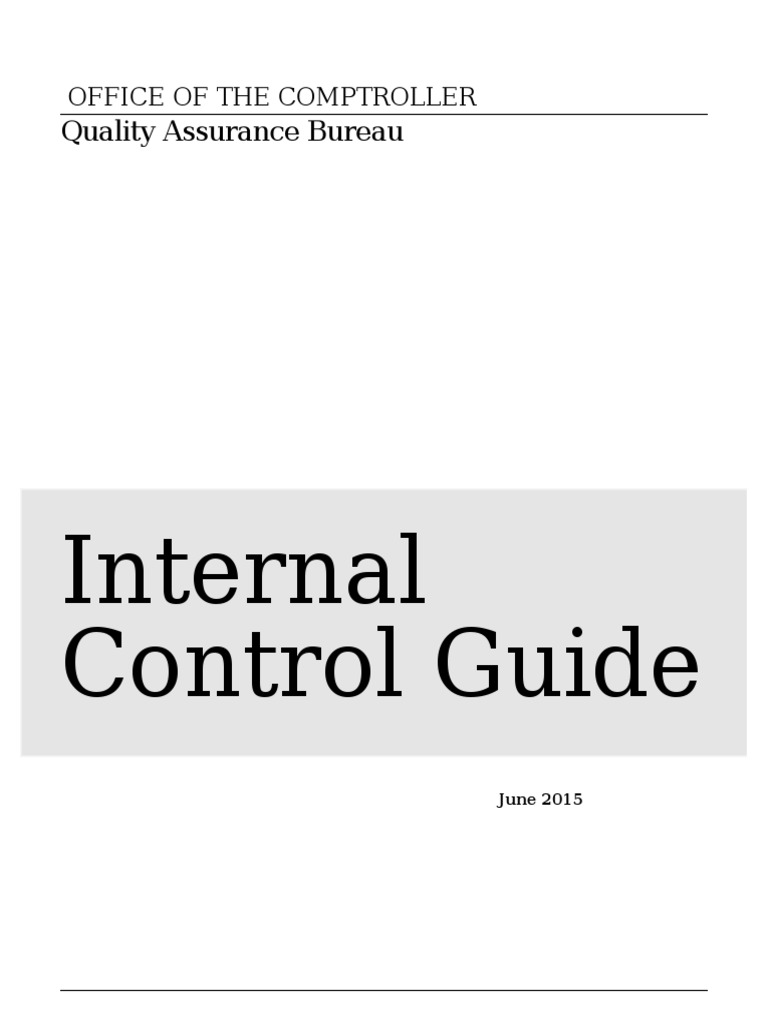 Massachusetts Internal Control Guide | PDF
