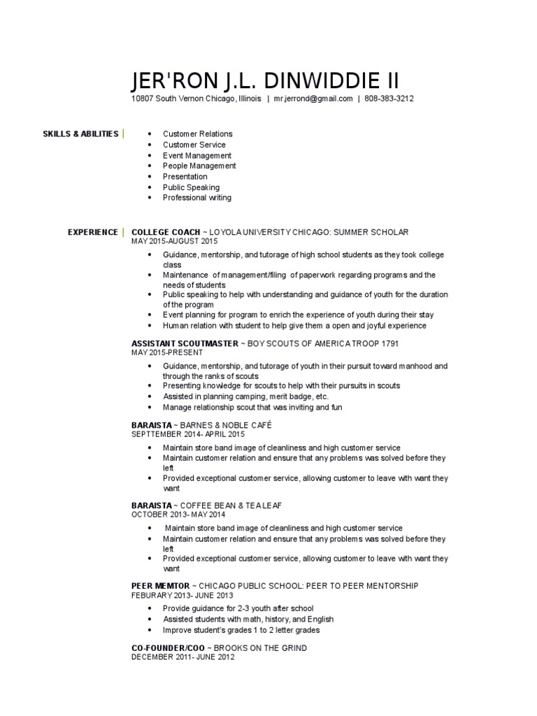 Resume 2 0 | PDF | Further Education | Business