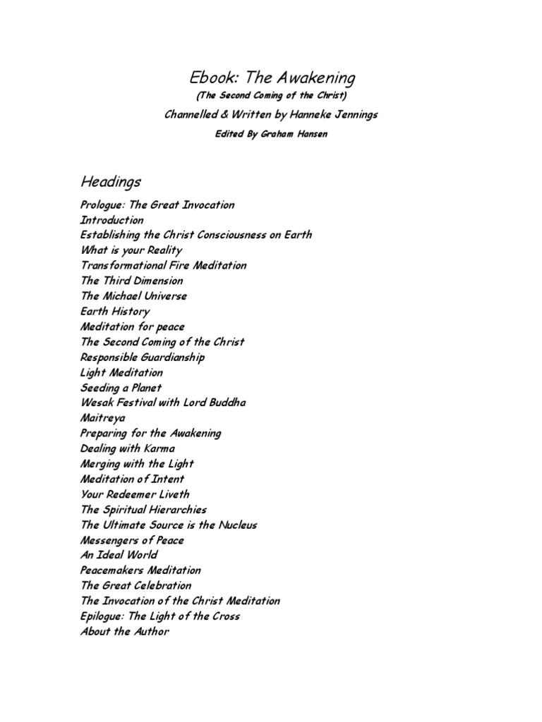 The Awakening | PDF | Ascended Master | Religious Belief And Doctrine