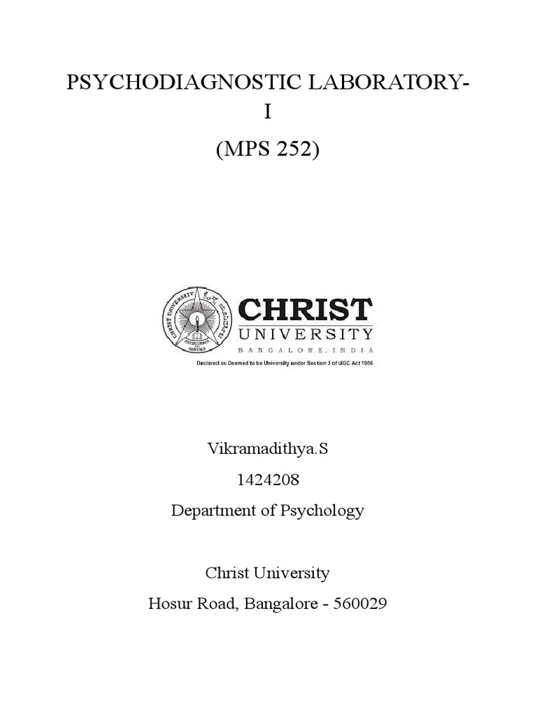 Catalogue of Psychological Tools | PDF