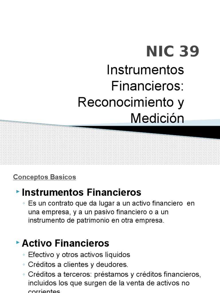 Nic 39 | PDF | Crédito (finanzas) | Contabilidad