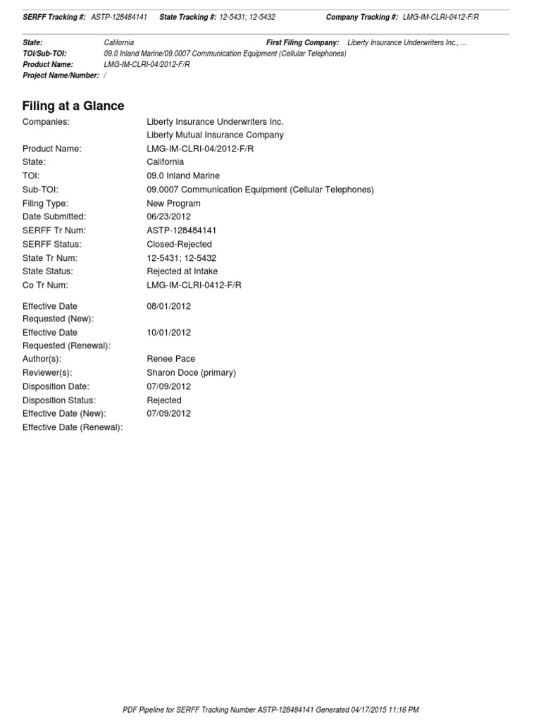 Asurion Rate Filing | PDF | Arbitration | Arbitral Tribunal