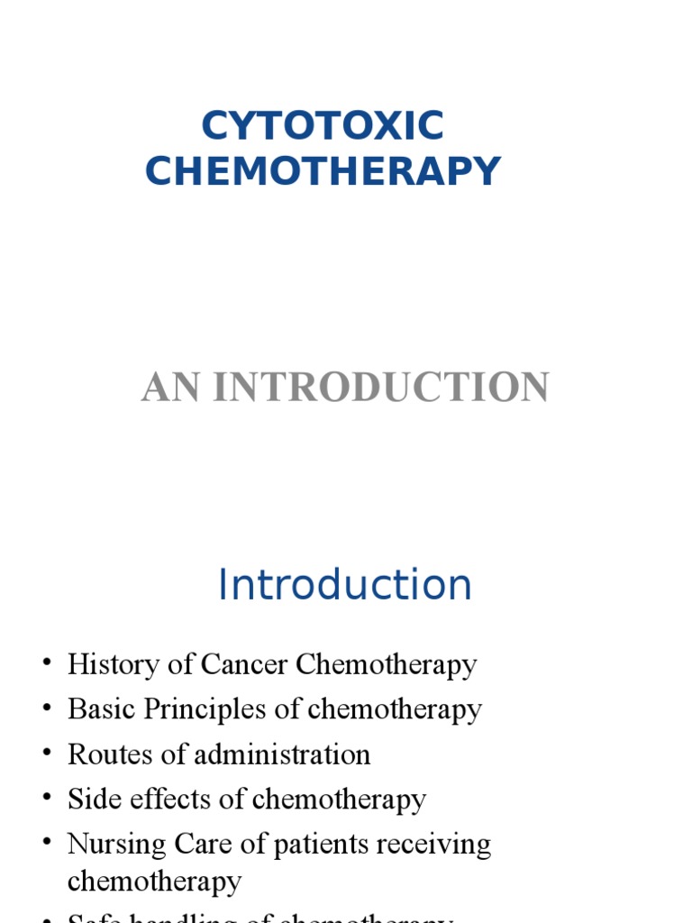 CYTOTOXIC CHEMOTHERAPY.ppt | Chemotherapy | Cancer