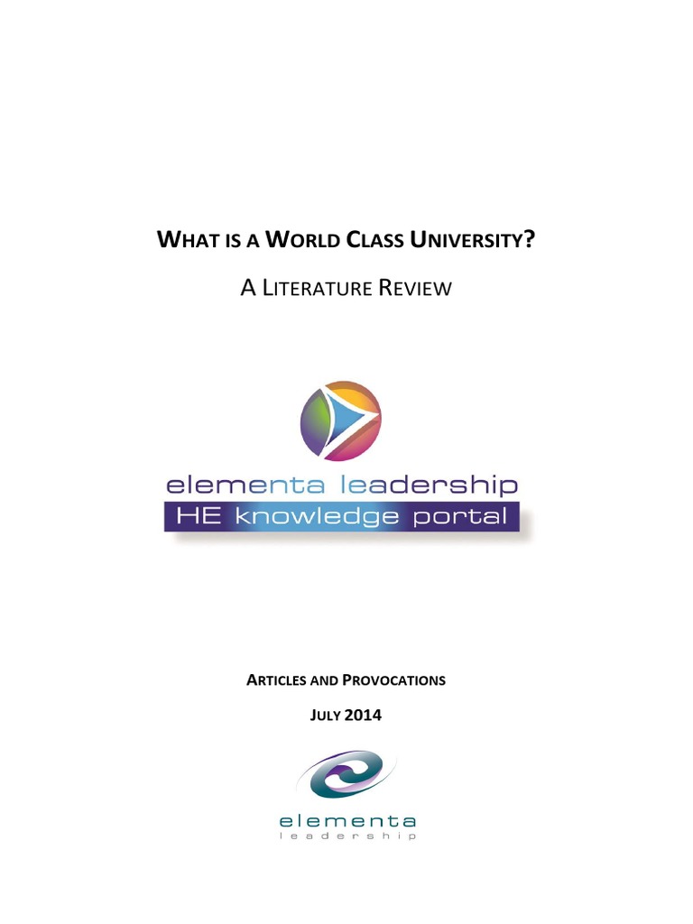 What Is A World Class University? | PDF | University | Higher Education