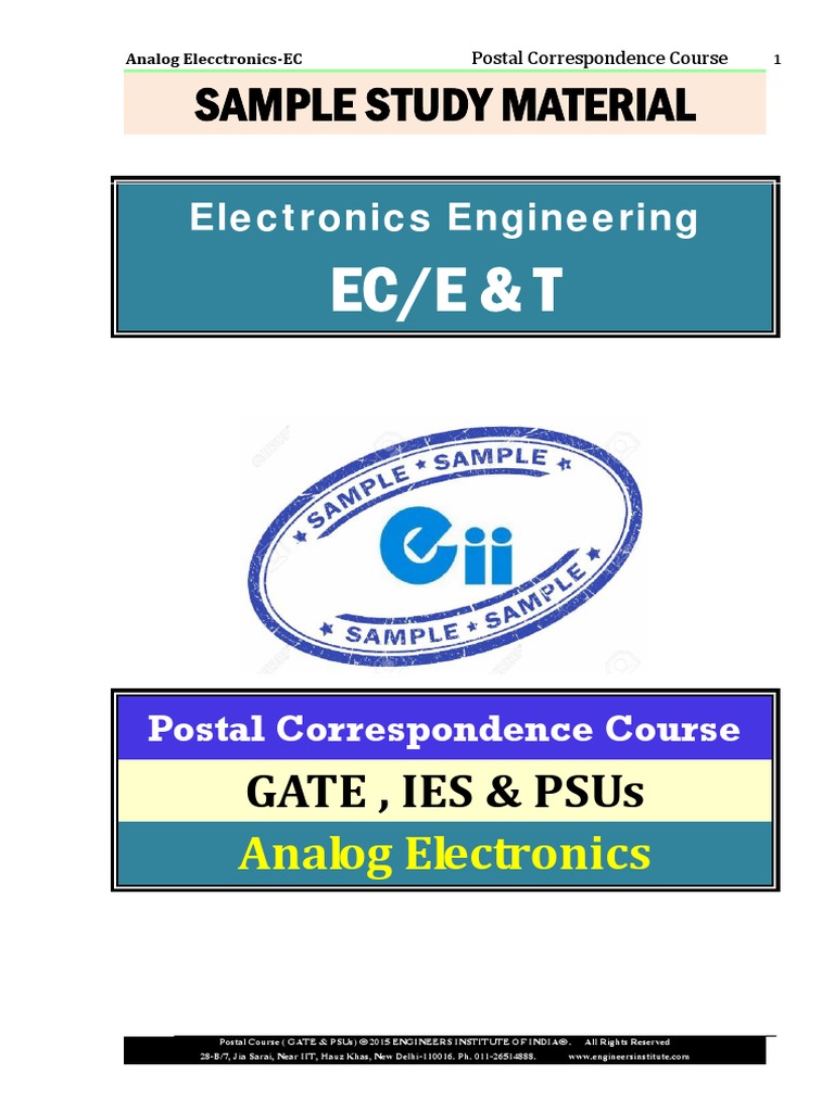 Analog Electronics Sample | PDF | Rectifier | Direct Current