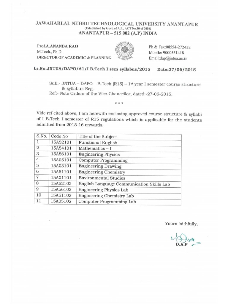 JNTU ANANTAPUR R15 Regulations - I B.tech - IsEM.pdf_974772 | C ...