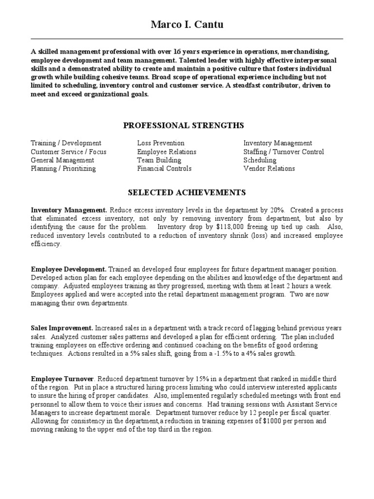 Resume of Tattoo - 64 | PDF | Inventory | Team Building