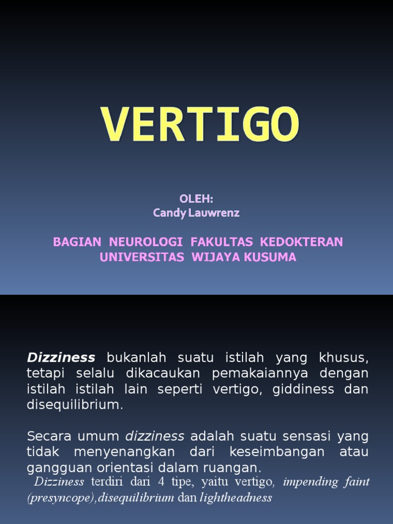 Understanding Vertigo and Dizziness Types | PDF | Self-Improvement ...