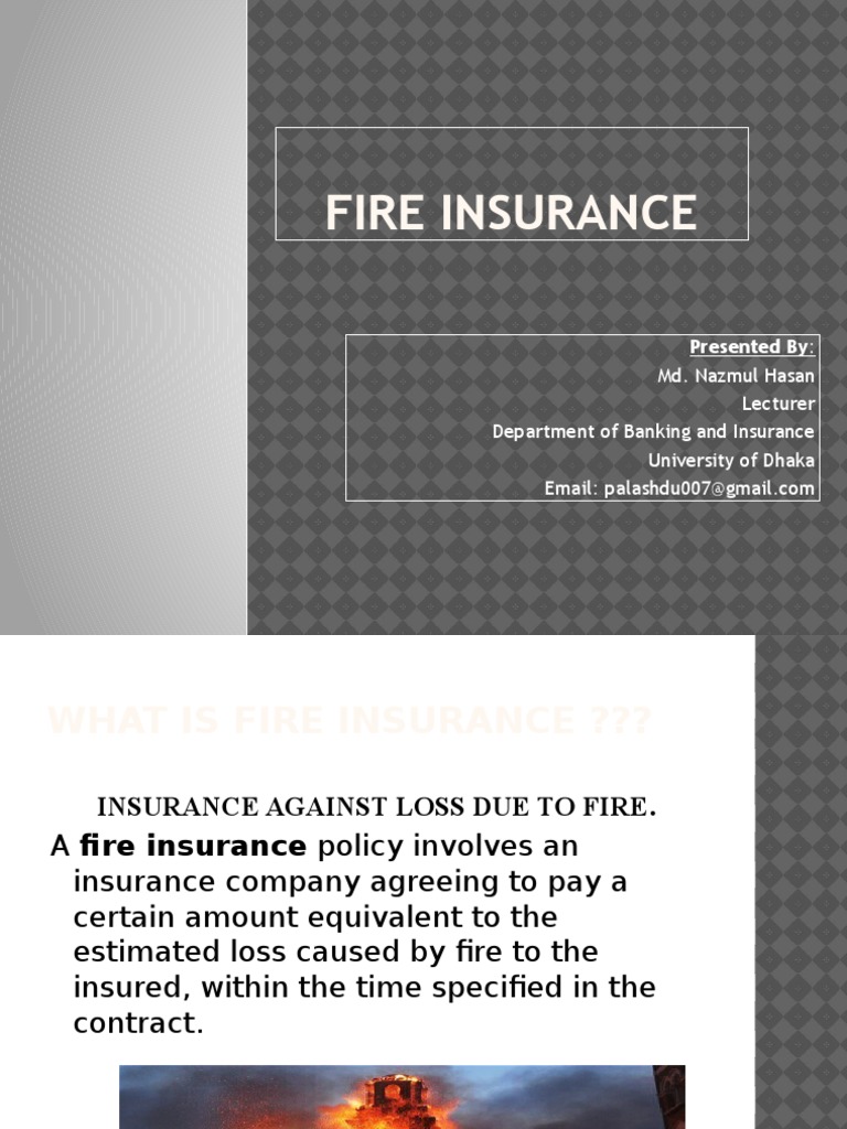 Fire Insurance | PDF | Property Insurance | Insurance