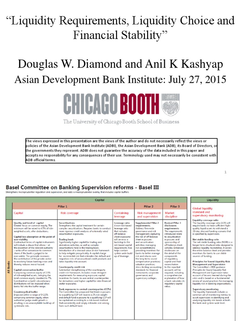 Liquidity Requirements, Liquidity Choice and Financial Stability | PDF ...