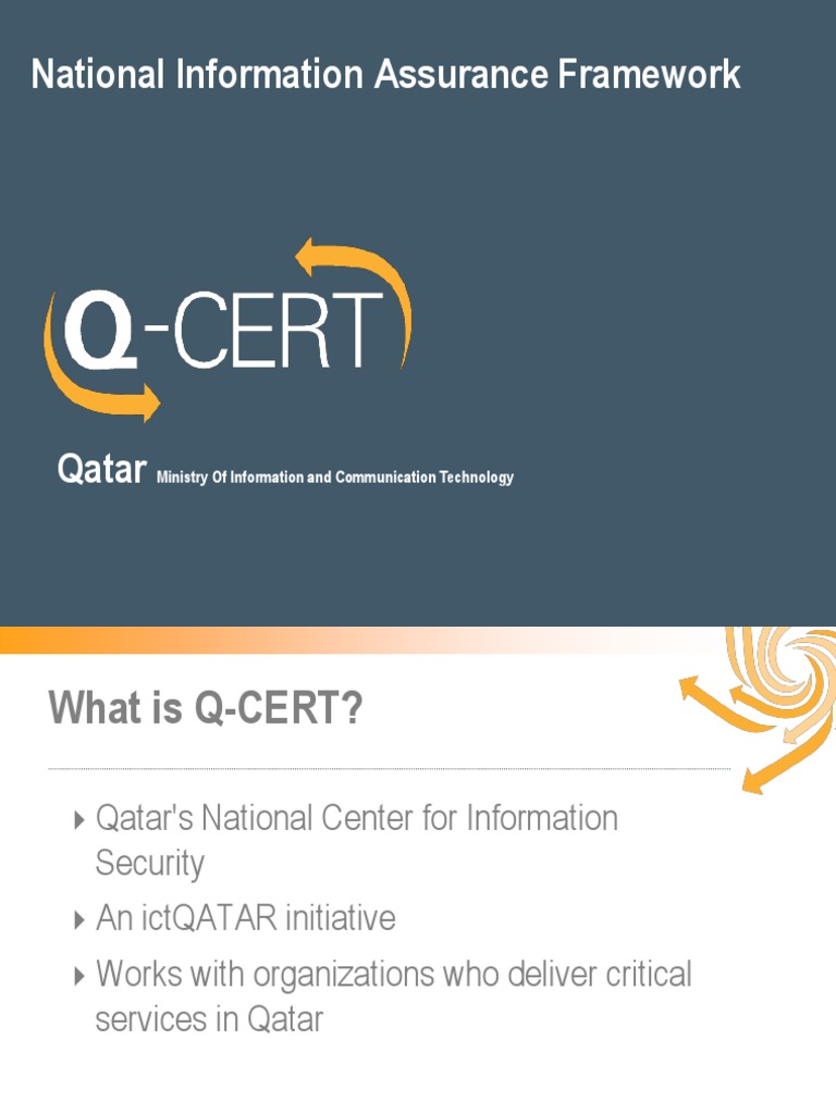 Qatar National Information Assurance Framework Ismael | PDF | Computer Security | Security