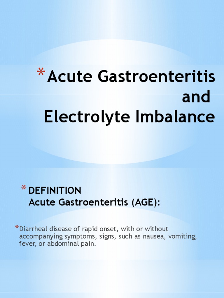 Acute Gastroenteritis in Children: Causes & Treatment | PDF | Diarrhea ...