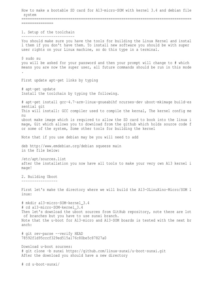 A13 Som Kernel 3490 Building Description Pdf Advanced Packaging Tool Secure Digital 