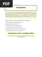 CSEC TRANSFORMATIONS Notes | PDF | Shape | Mirror