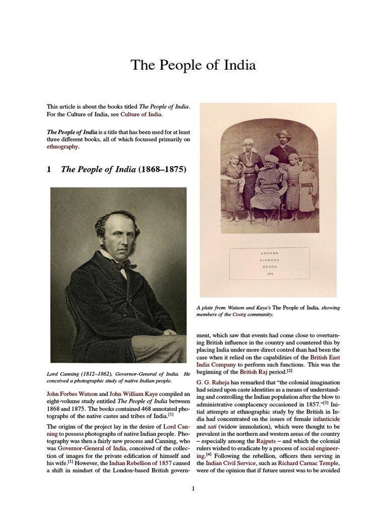 The People of India | PDF | Museology | Government