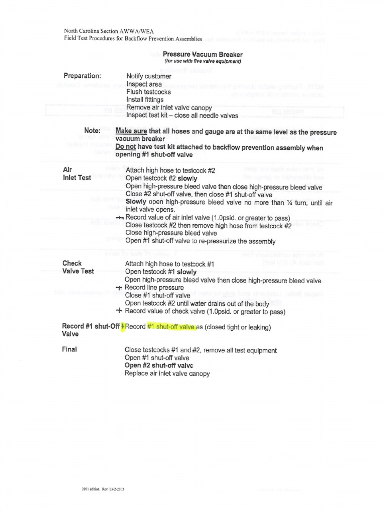 PVB Test Procedure | PDF