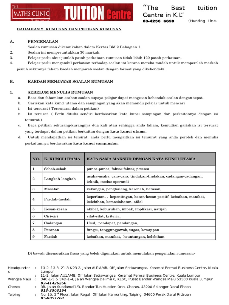 Rumusan Tingkatan 4 Pdf