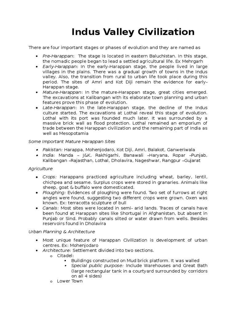 Indus Valley Civilization | PDF