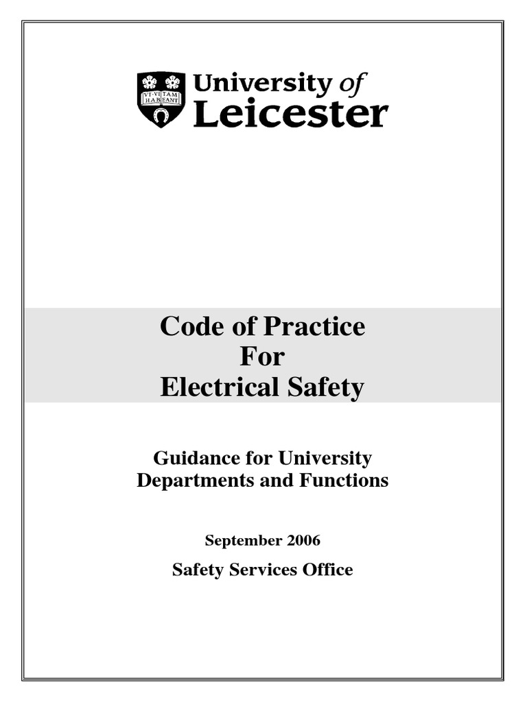 Code of Practice For Electrical Safety | PDF | Ac Power Plugs And ...